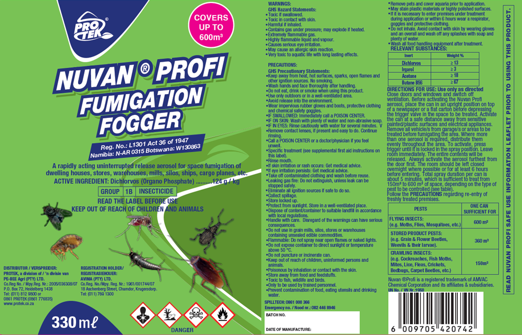 Nuvan Profi Fumigation Fogger 200ml | Protek
